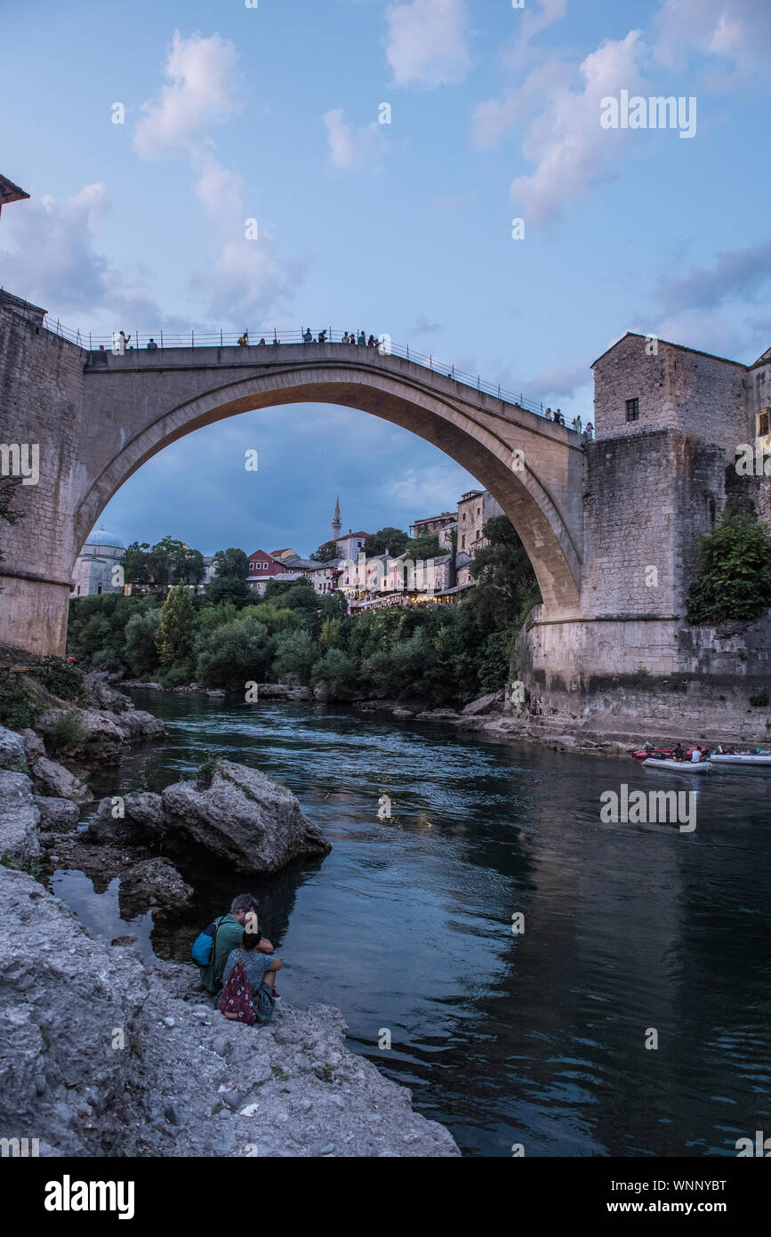 Mostar. Mostar's historic bridge Stock Photo - Alamy