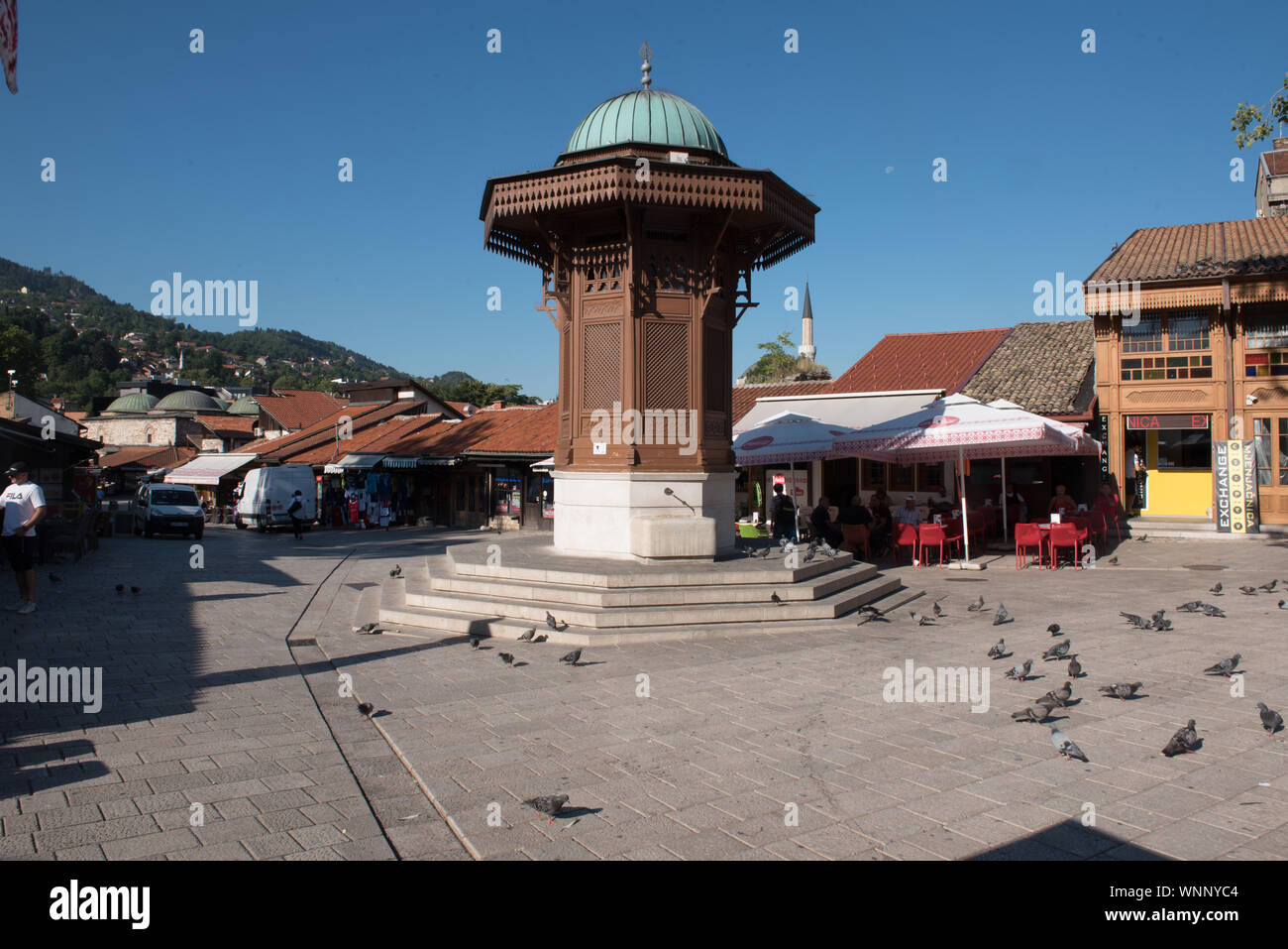 Sarajevo. The Sebilj fountain at the Baščaršija-Square Stock Photo - Alamy