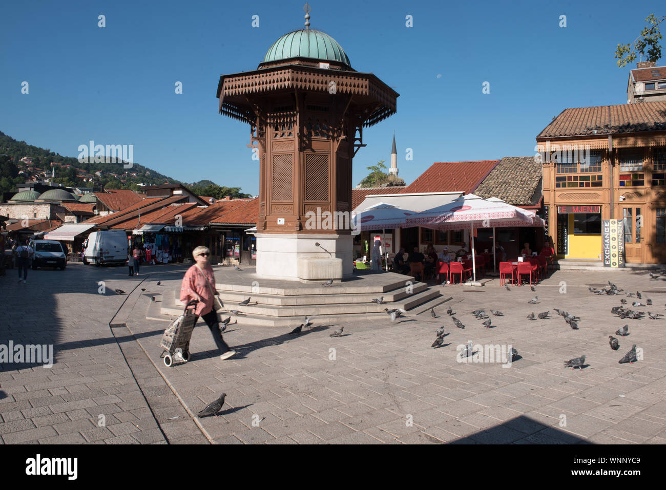 Sarajevo. The Sebilj fountain at the Baščaršija-Square Stock Photo - Alamy