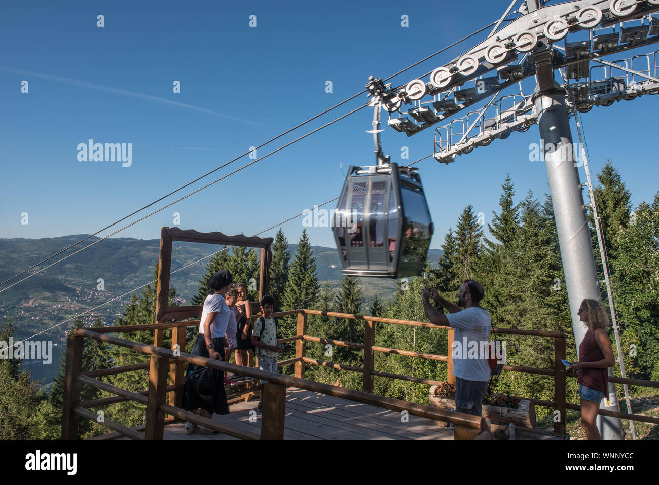 Sarajevo. Trebevic Mountains area.The cableway Stock Photo - Alamy