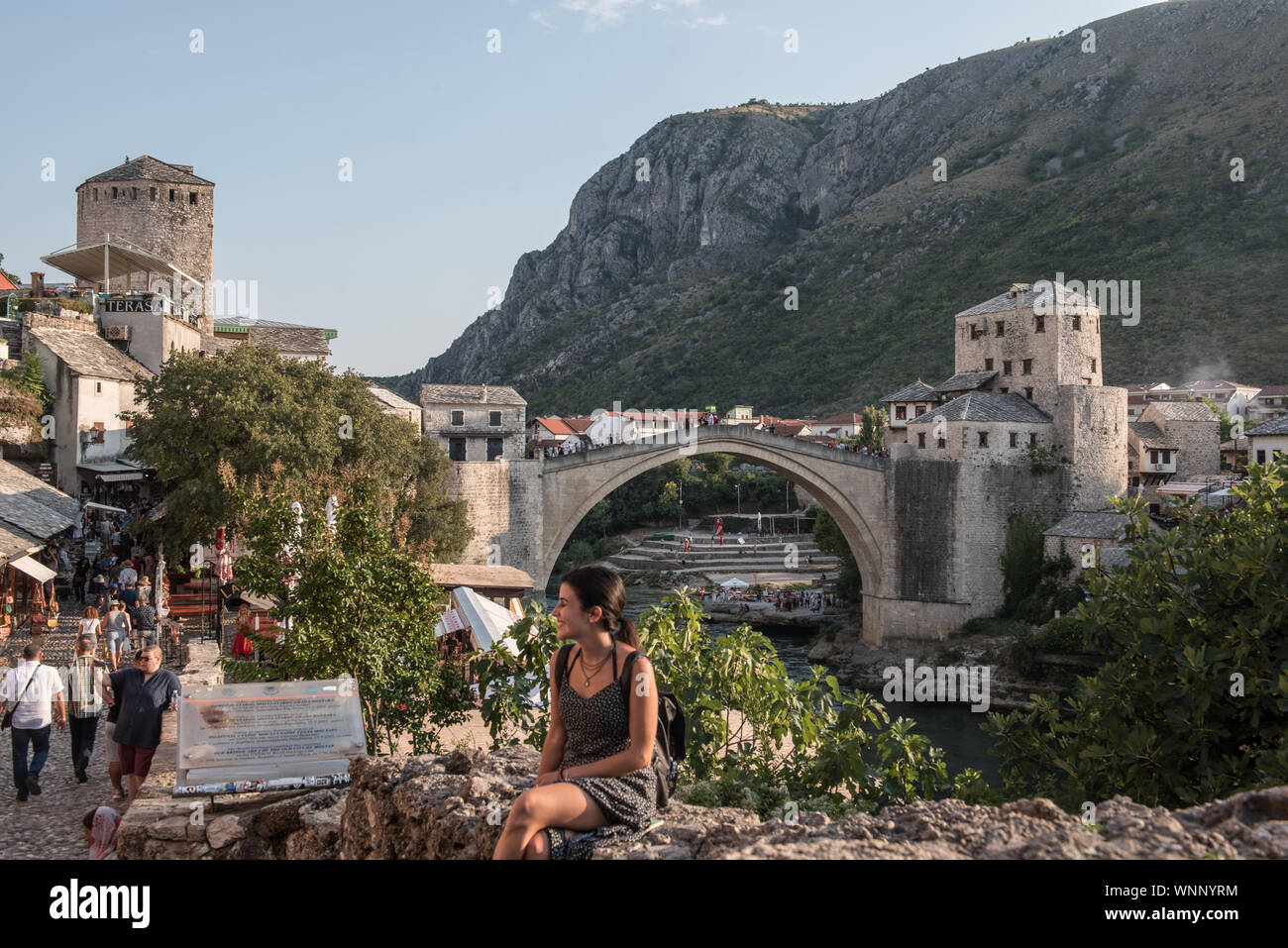 Mostar. Mostar's historic bridge Stock Photo - Alamy