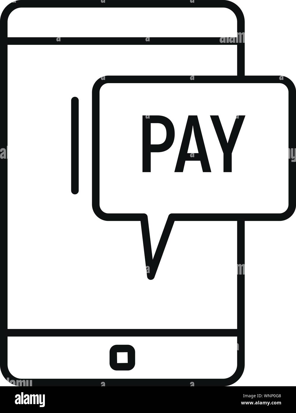 Web payment icon. Outline web payment vector icon for web design ...