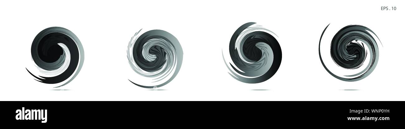 Collection of modern abstract graphic elements. Vortex vector ...