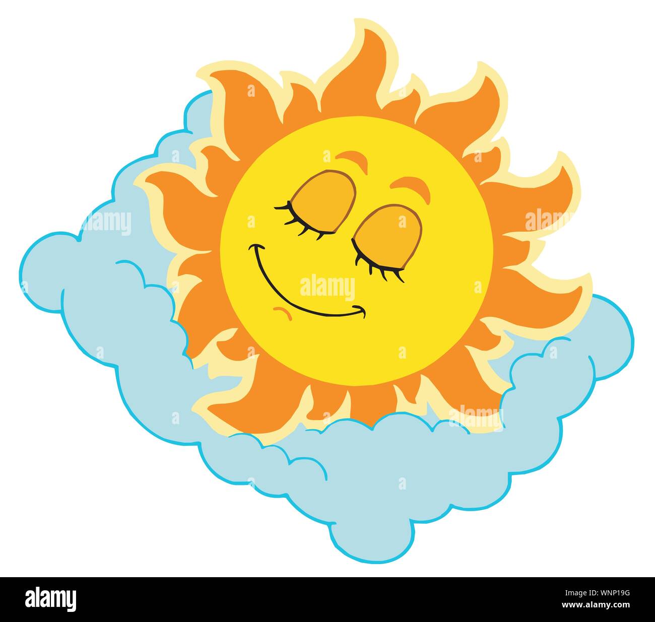 Cloudy sky with light rays Cut Out Stock Images & Pictures - Alamy