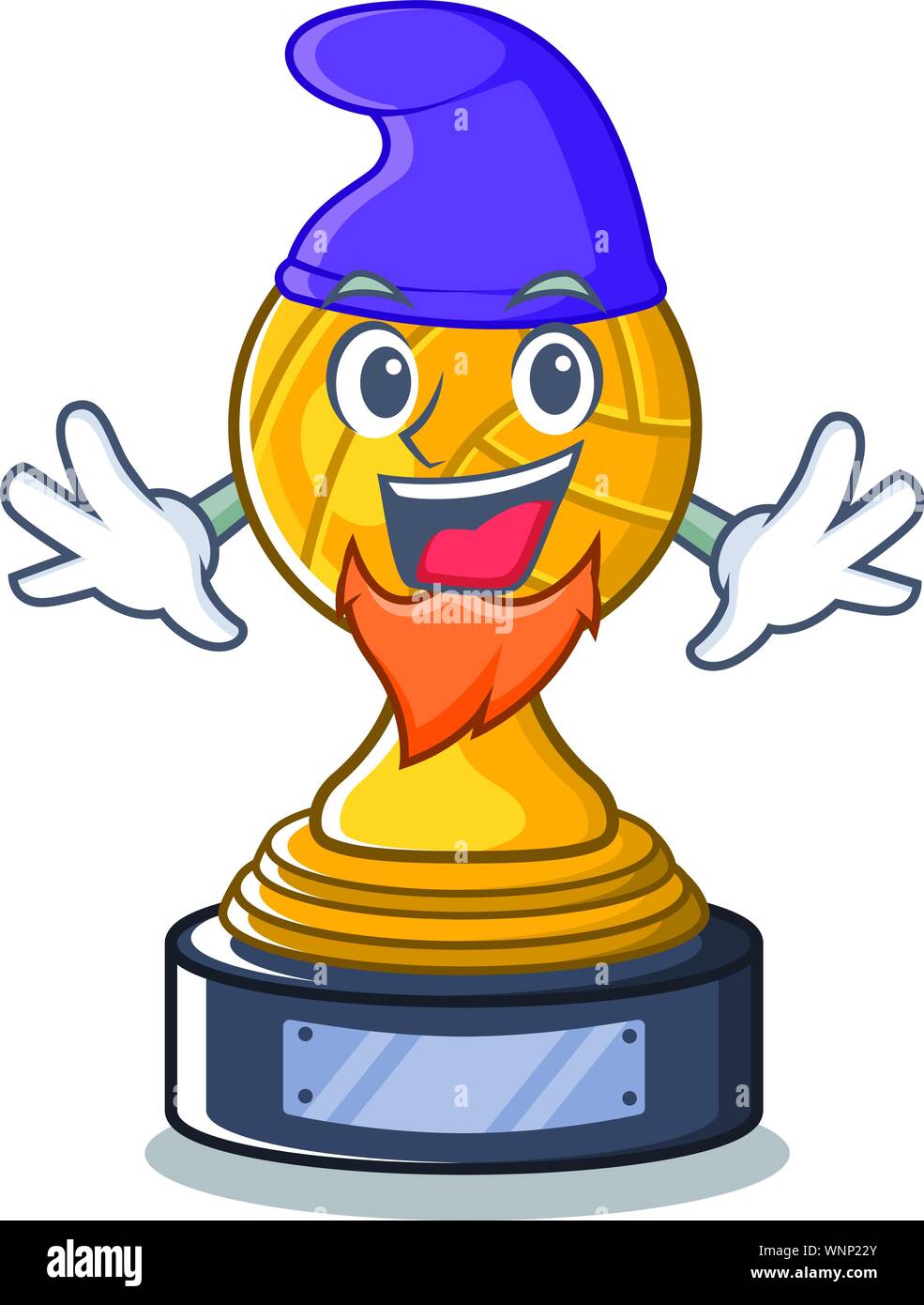 Elf volleyball trophy isolated in the character Stock Vector Image ...