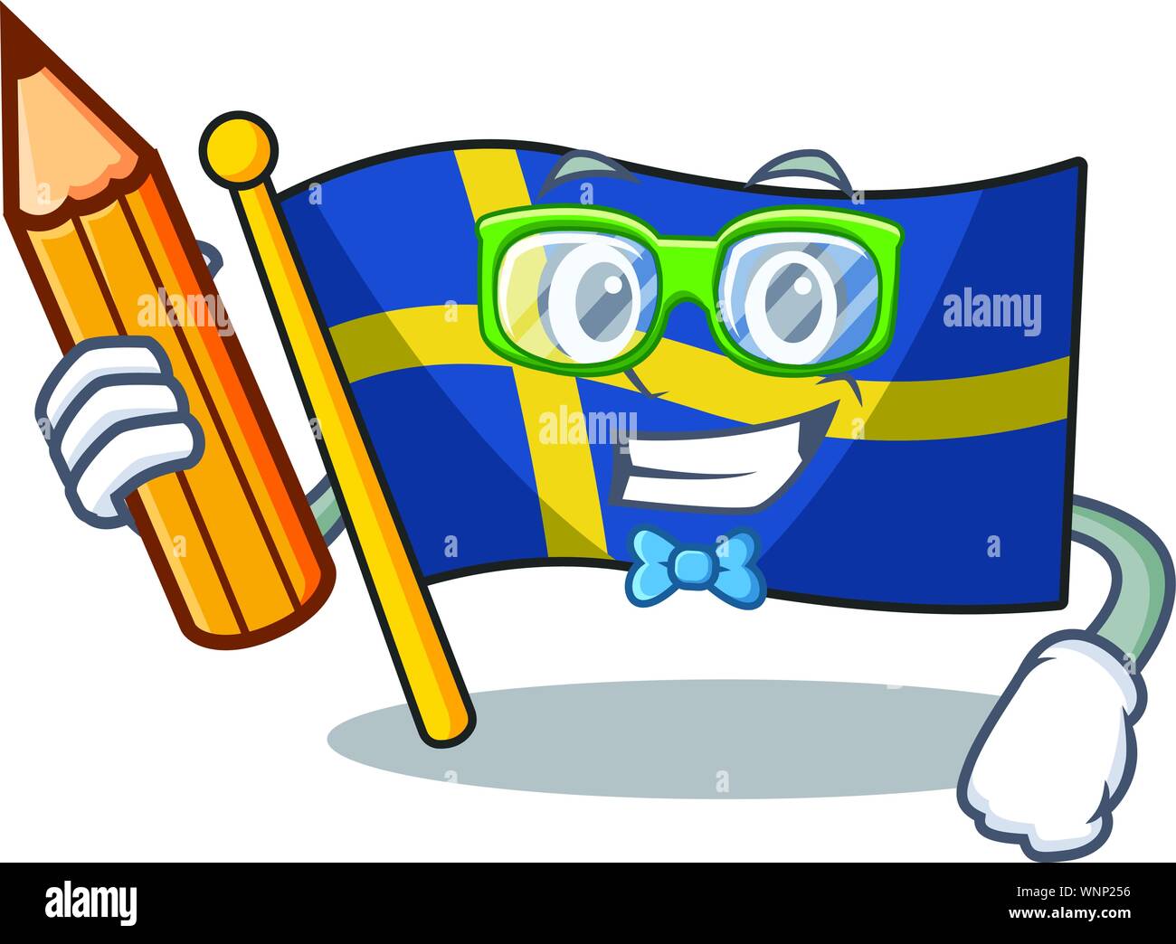 Student flag sweden isolated in the cartoon Stock Vector Image & Art ...
