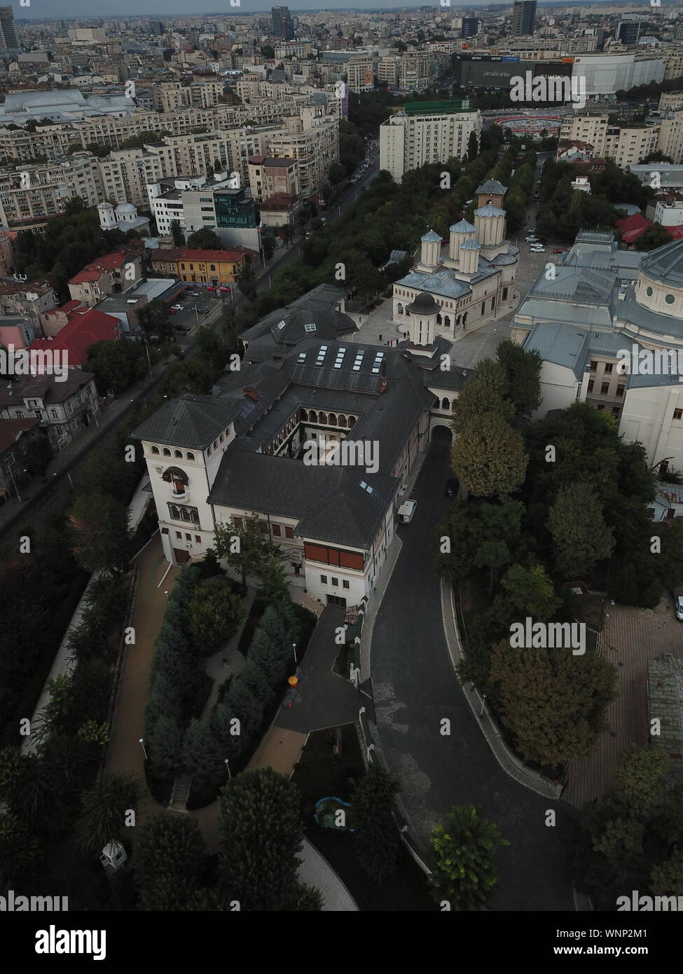 Bucharest Cityscape drone sights Romania Stock Photo - Alamy