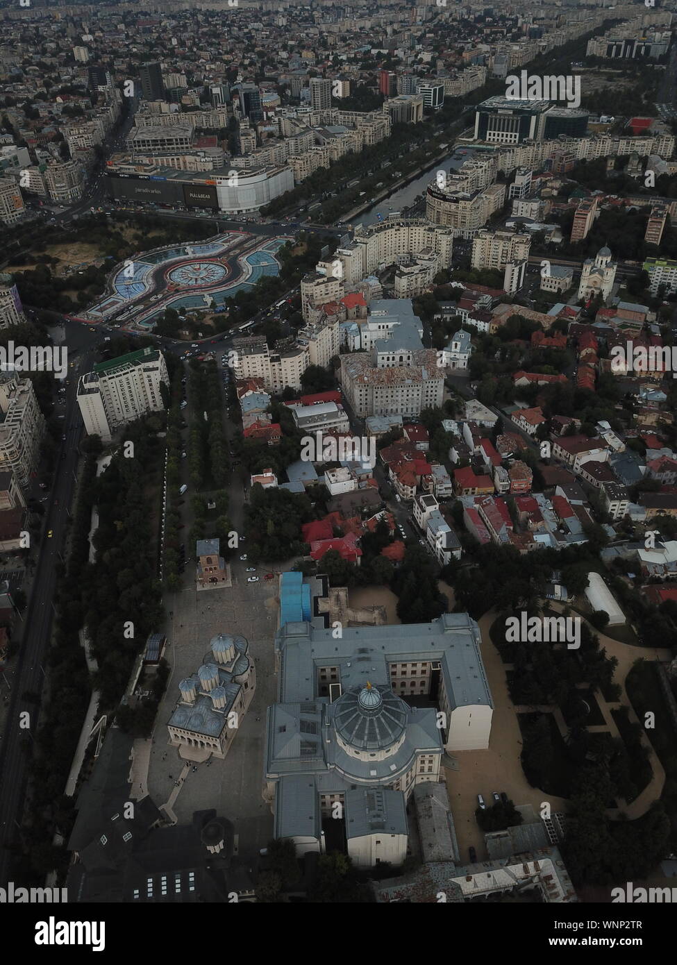 Bucharest Cityscape drone sights Romania Stock Photo - Alamy