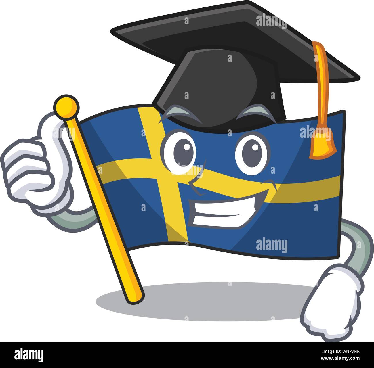 Graduation flag sweden isolated in the cartoon Stock Vector Image & Art ...
