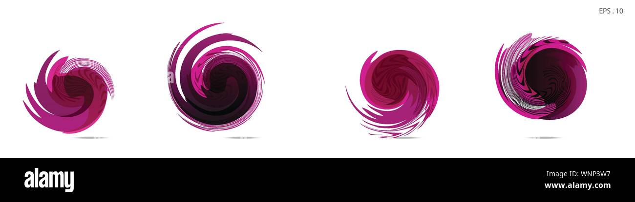 Collection of modern abstract graphic elements. Vortex vector ...