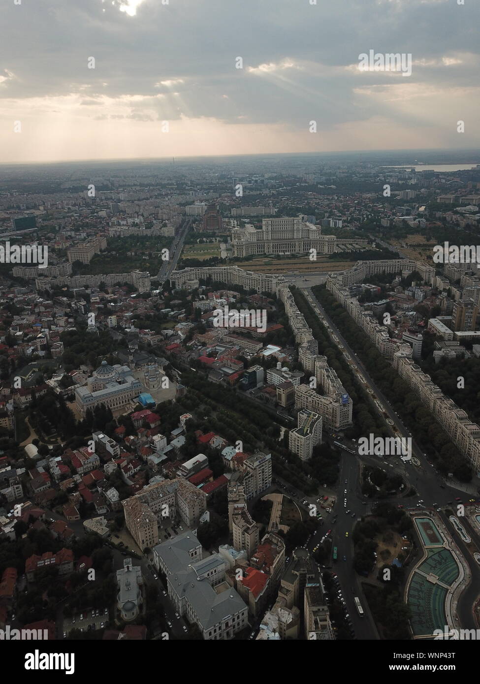 Bucharest palace of parliament aerial hi-res stock photography and ...