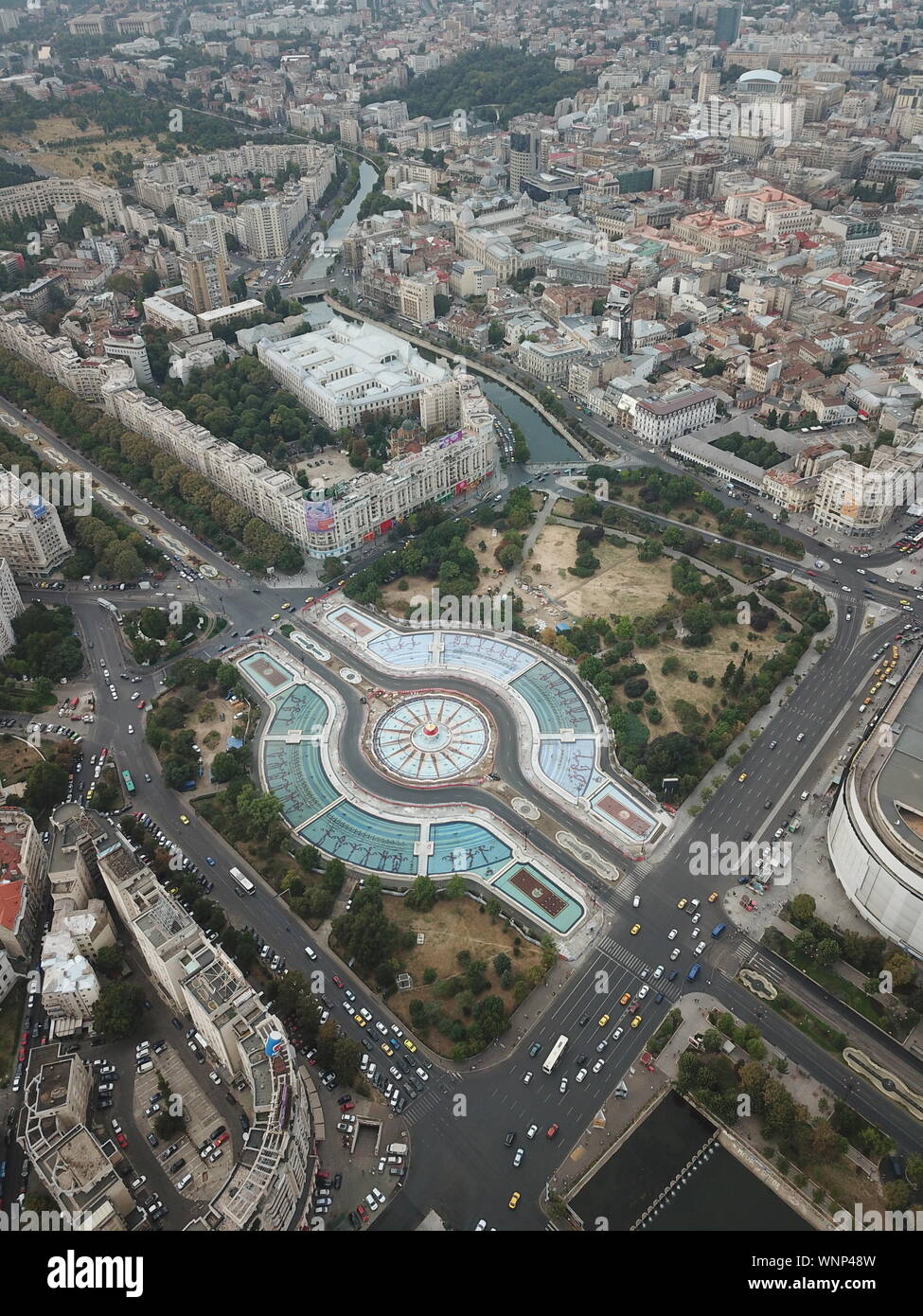 Bucharest Cityscape drone sights Romania Stock Photo - Alamy