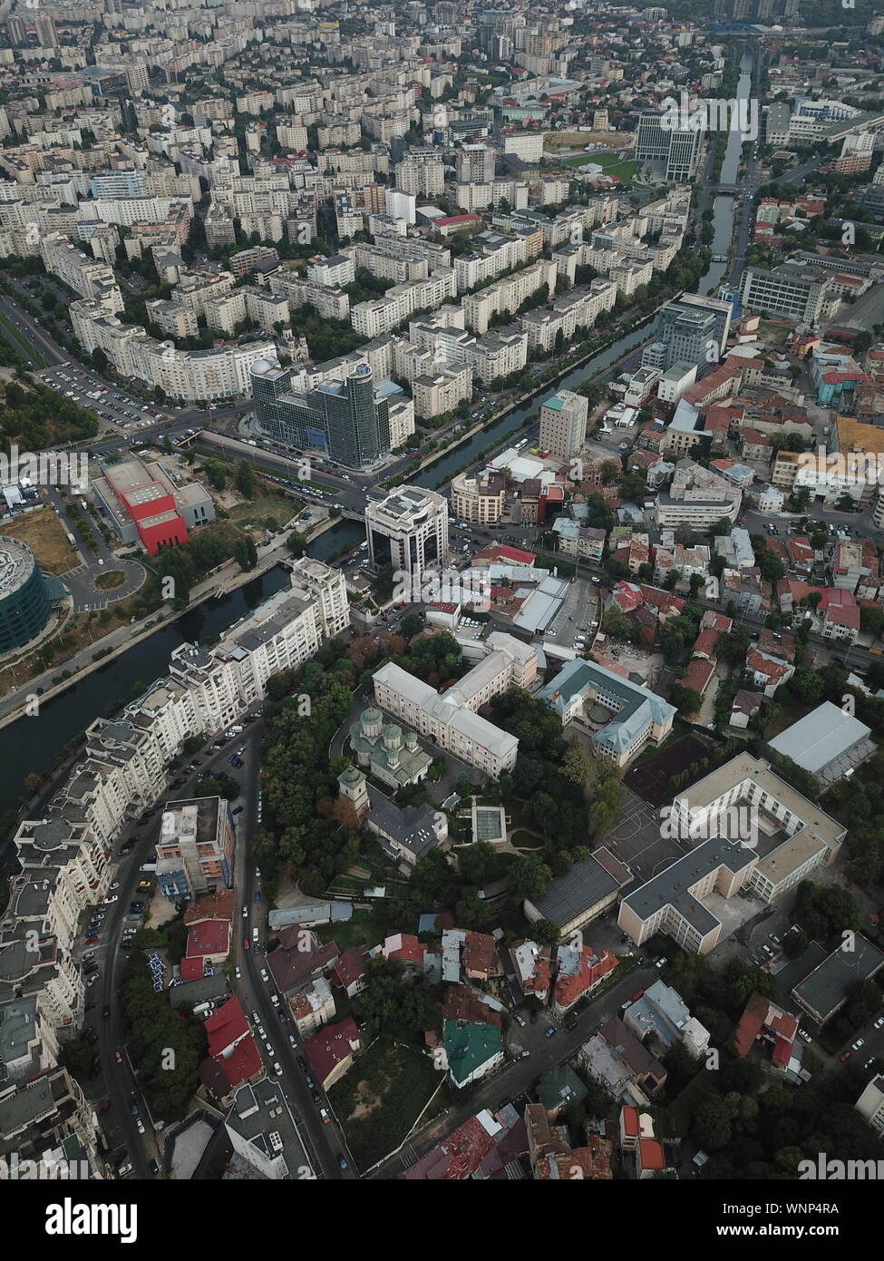 Bucharest Cityscape drone sights Romania Stock Photo - Alamy