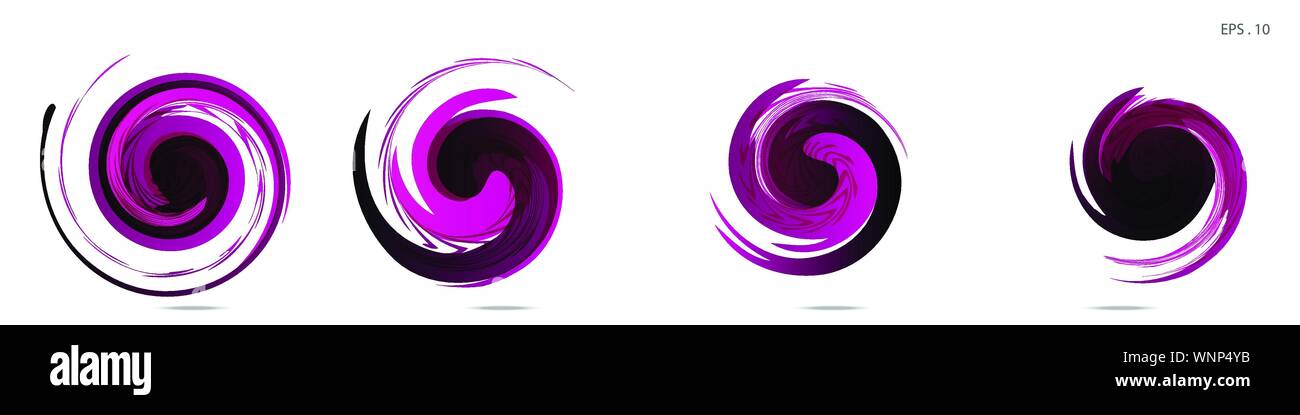 Collection of modern abstract graphic elements. Vortex vector ...