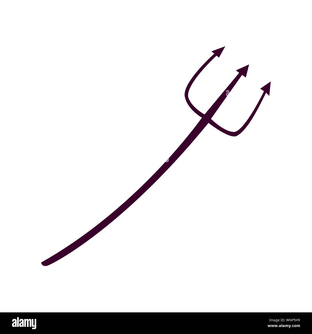 trident icon on white background vector illustration Stock Vector Image ...