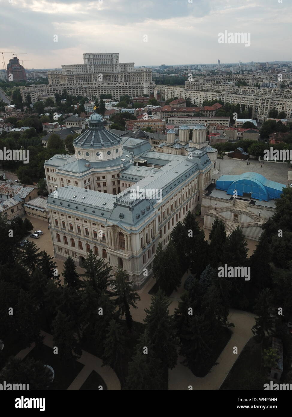 Bucharest Cityscape drone sights Romania Stock Photo - Alamy