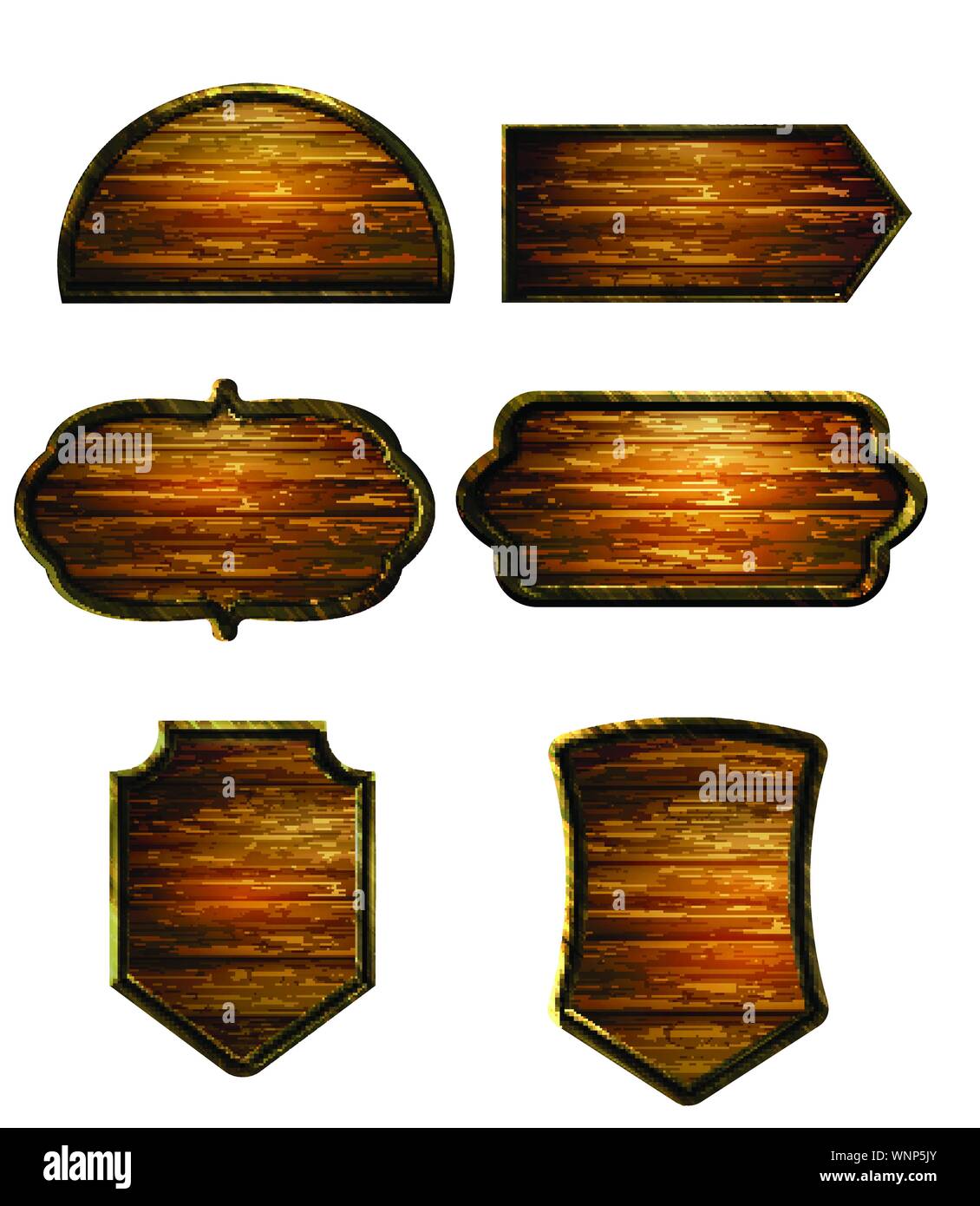 Vector realistic illustration of wooden signboard Stock Vector Image ...