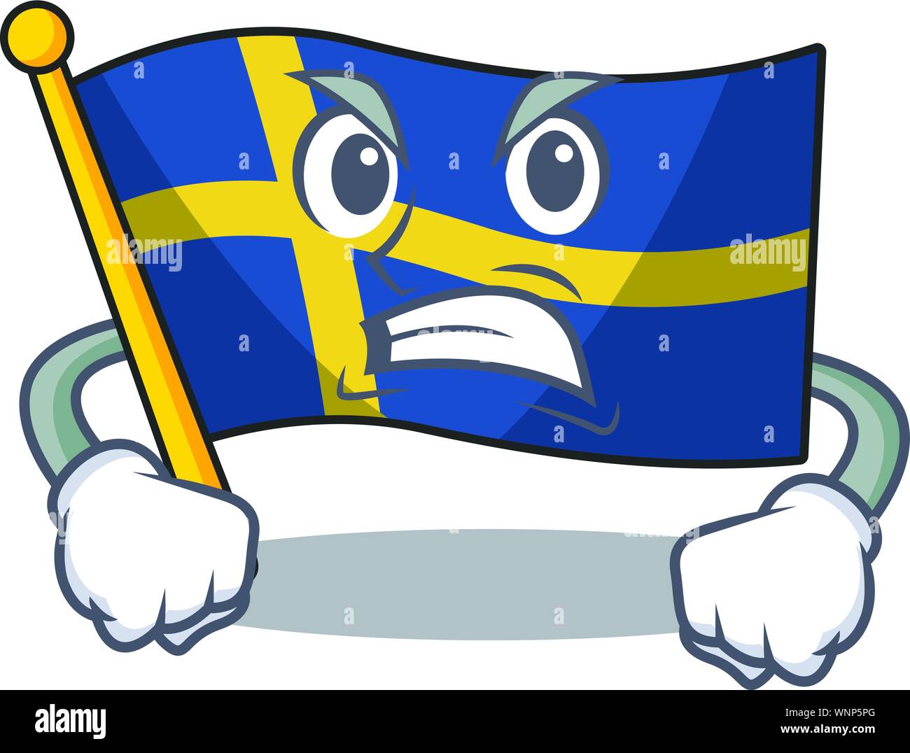Angry flag sweden with the mascot shape Stock Vector Image & Art - Alamy