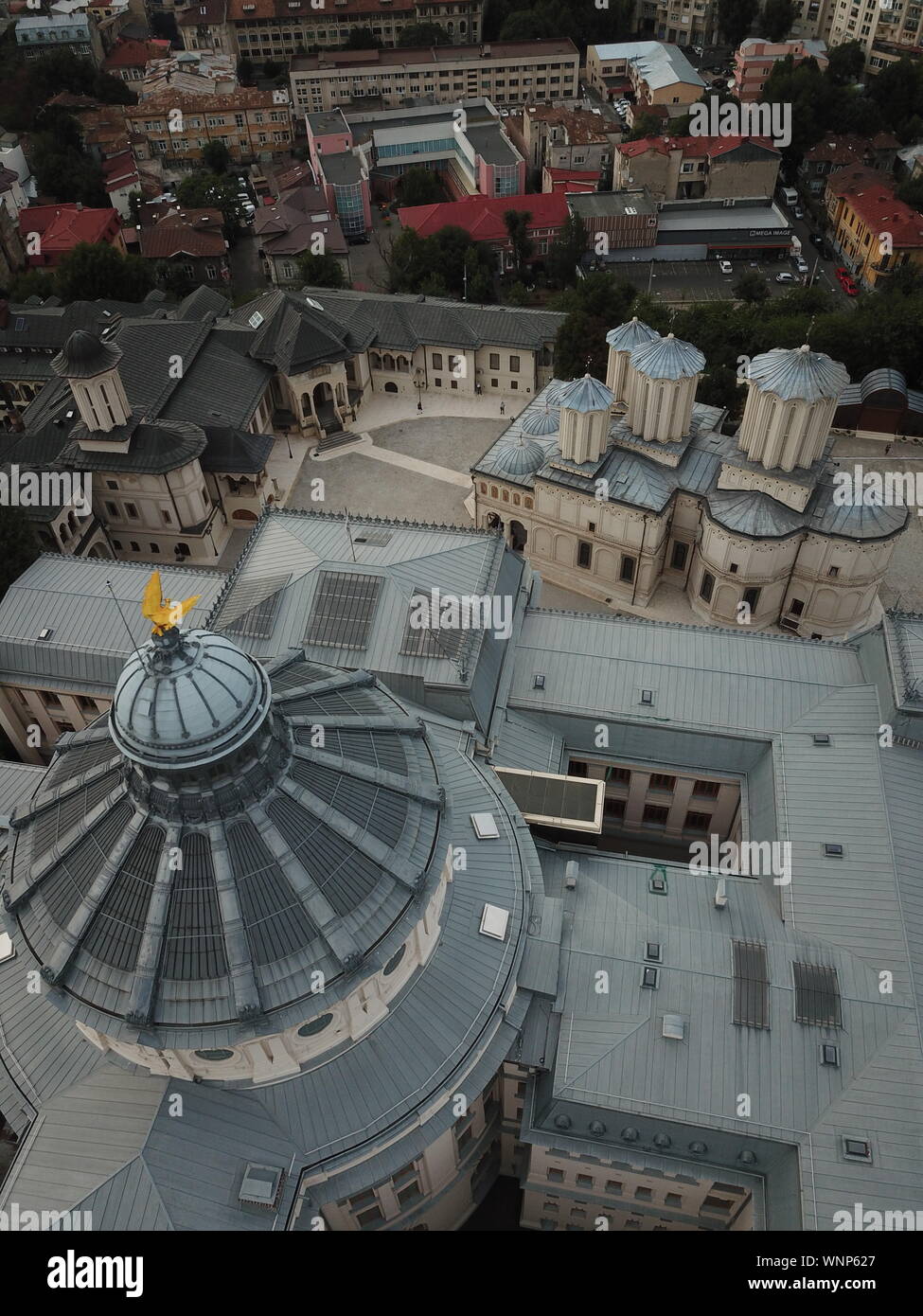 Bucharest Cityscape drone sights Romania Stock Photo - Alamy