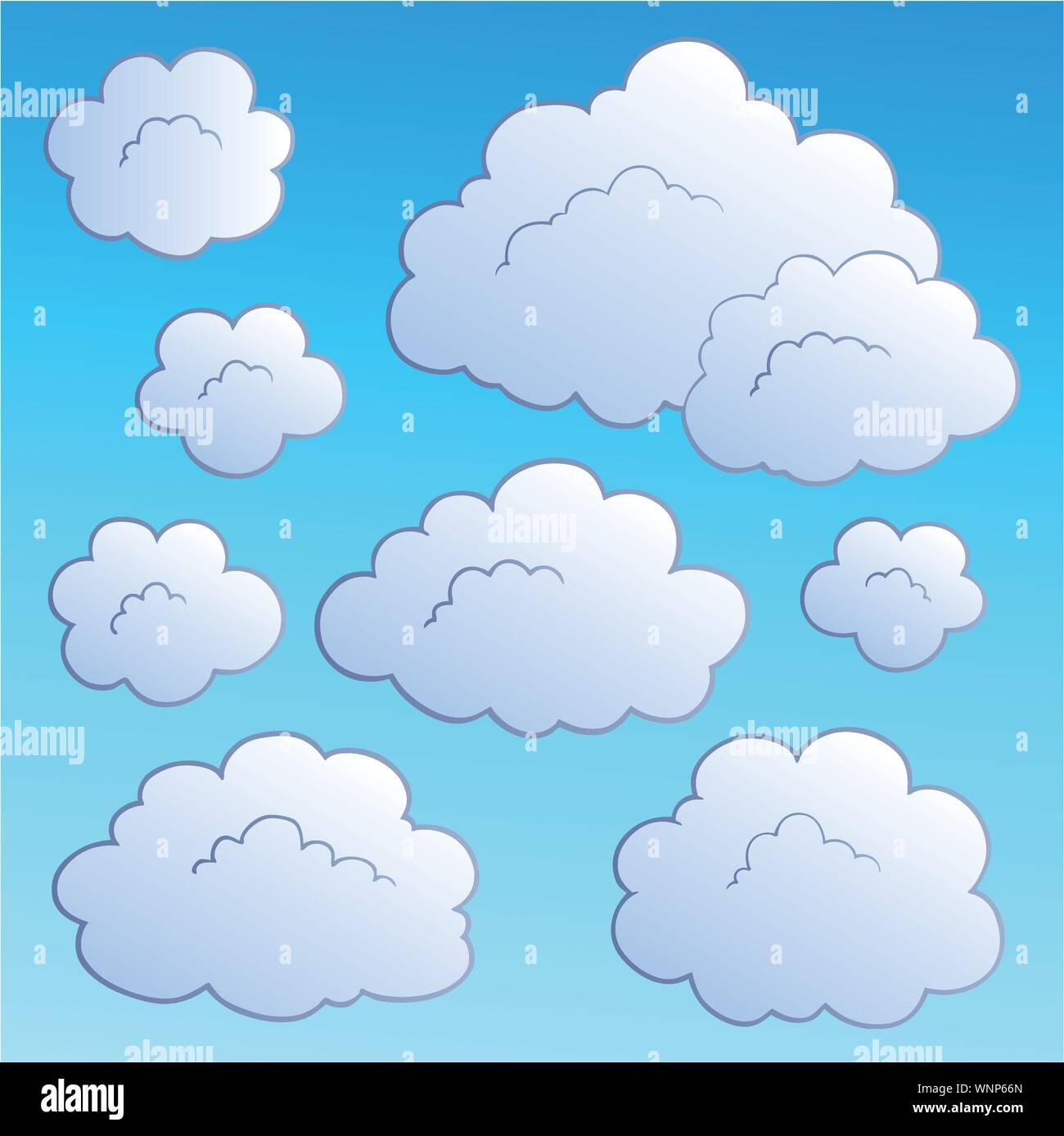 Cartoon clouds collection 2 Stock Vector Image & Art - Alamy