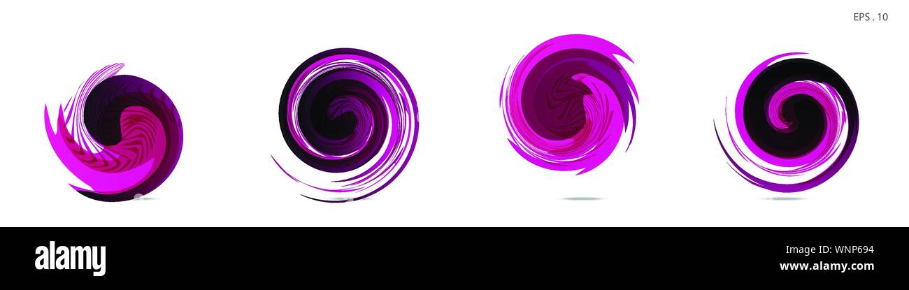 Collection of modern abstract graphic elements. Vortex vector ...