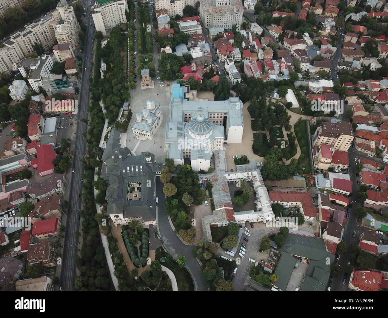 Bucharest Cityscape drone sights Romania Stock Photo - Alamy