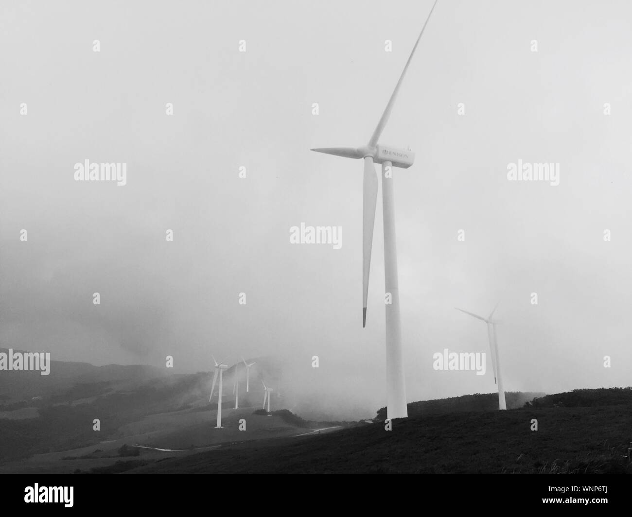 Wind turbine at the top of mountain hi-res stock photography and images ...
