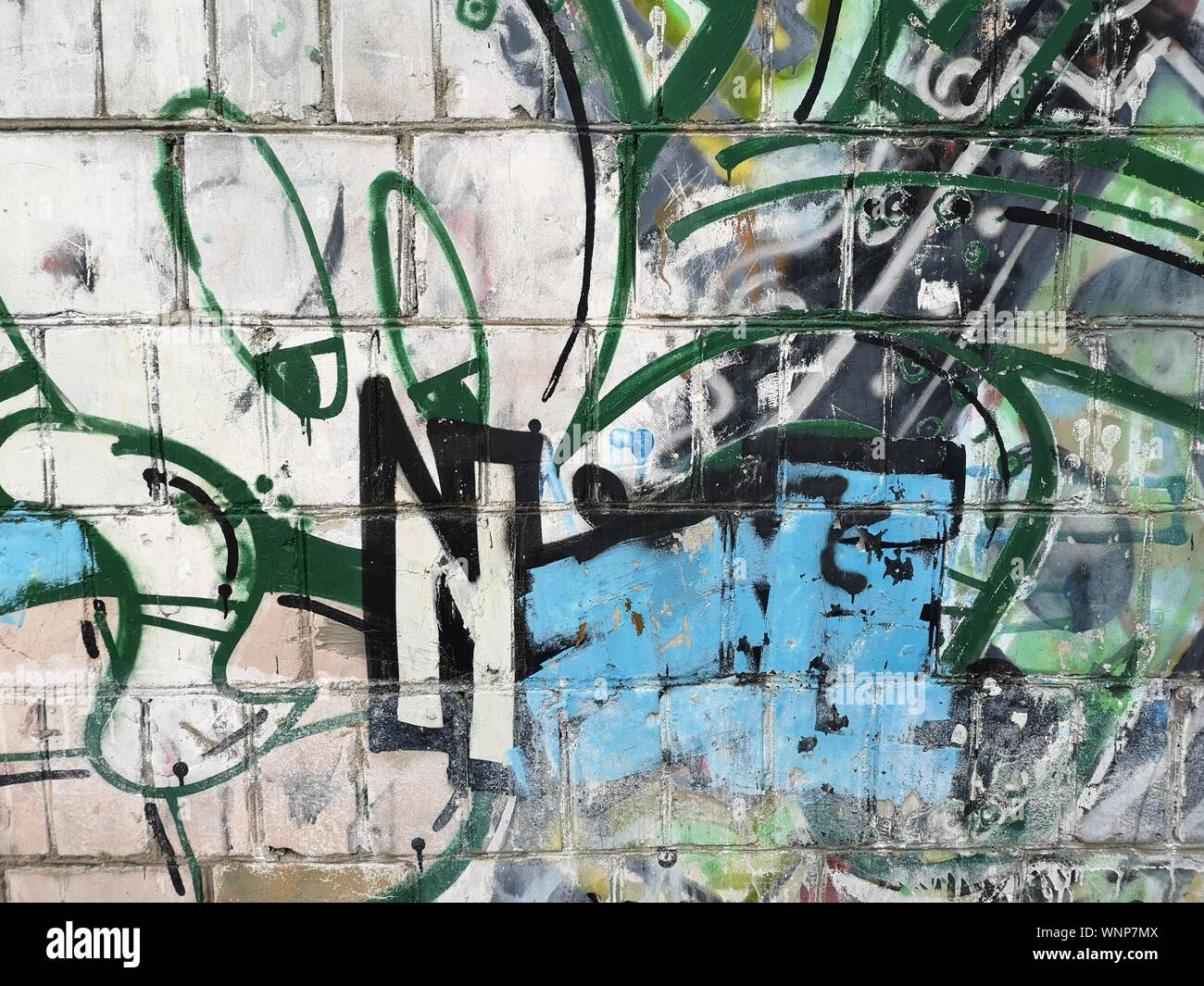graffiti painted on the wall Stock Photo - Alamy
