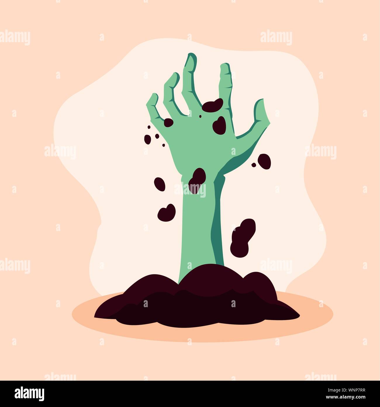hand of zombie for halloween vector illustration design Stock Vector ...
