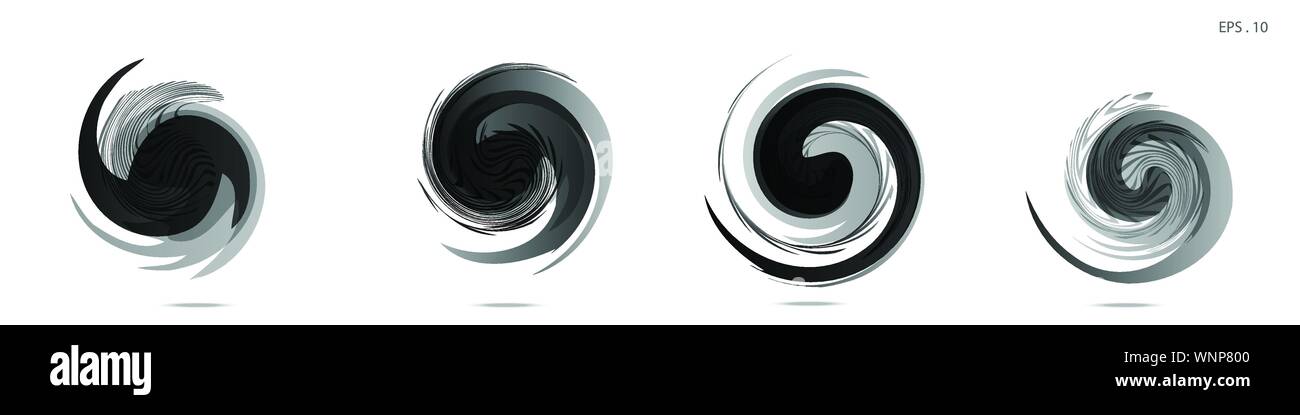 Collection of modern abstract graphic elements. Vortex vector ...