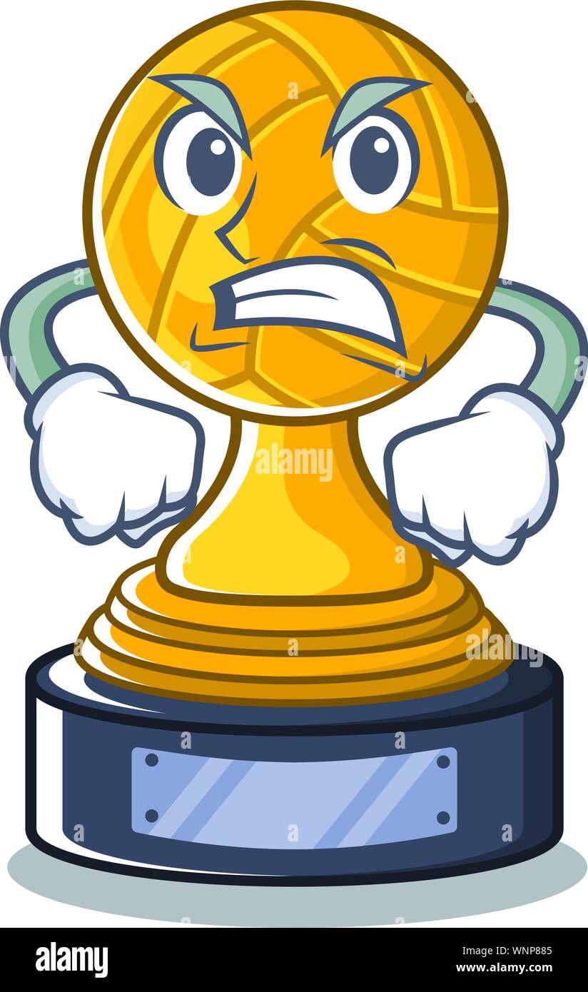 Angry volleyball trophy in the character shape Stock Vector Image & Art ...