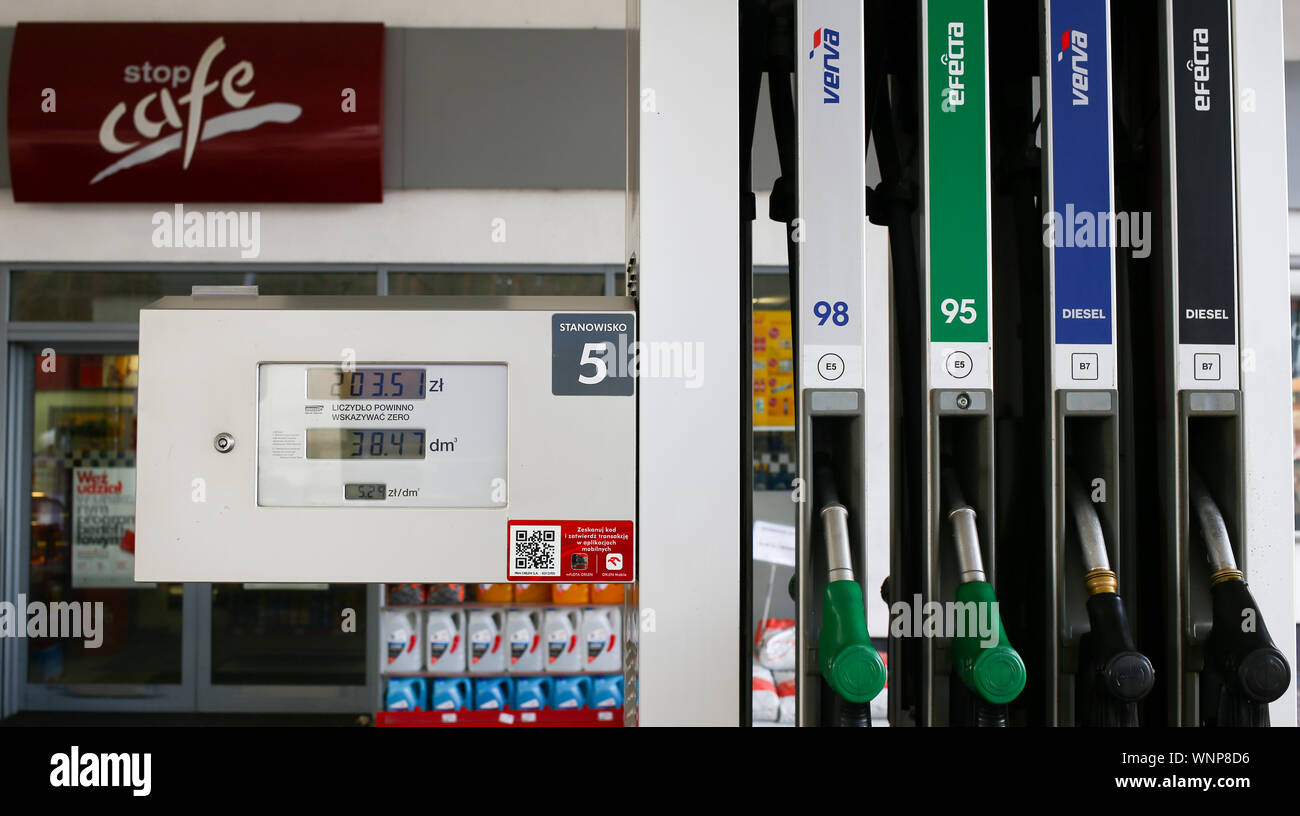 POLAND, CZESTOCHOWA, SILESIA -27 March 2019: ORLEN gas station, gas ...