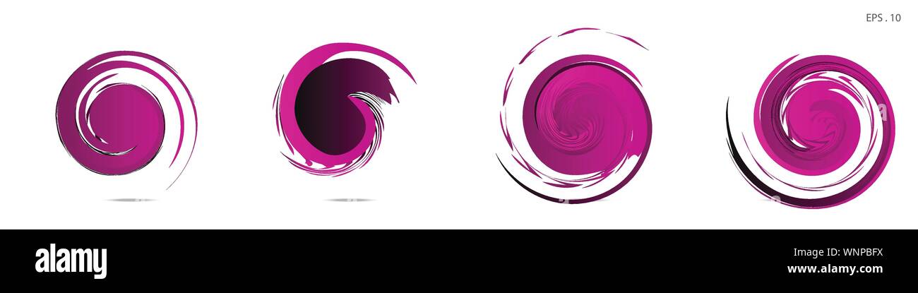 Collection of modern abstract graphic elements. Vortex vector ...