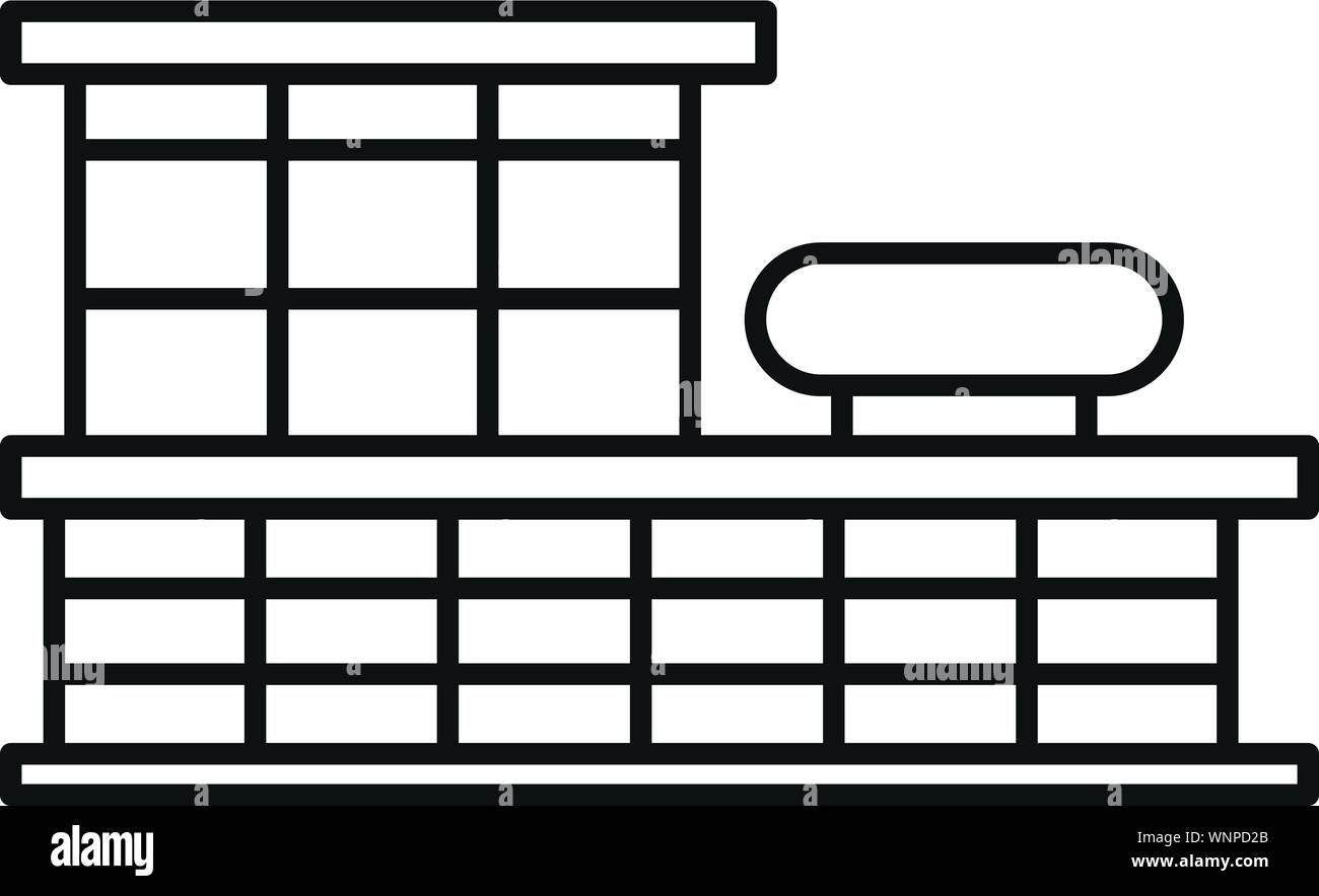 Storefront mall icon. Outline storefront mall vector icon for web ...