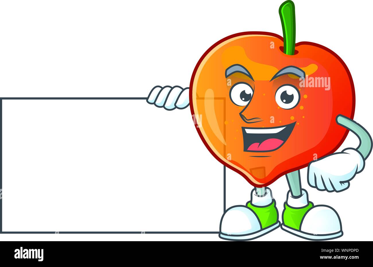 Thumbs up with board nectarian fresh cartoon character with mascot ...