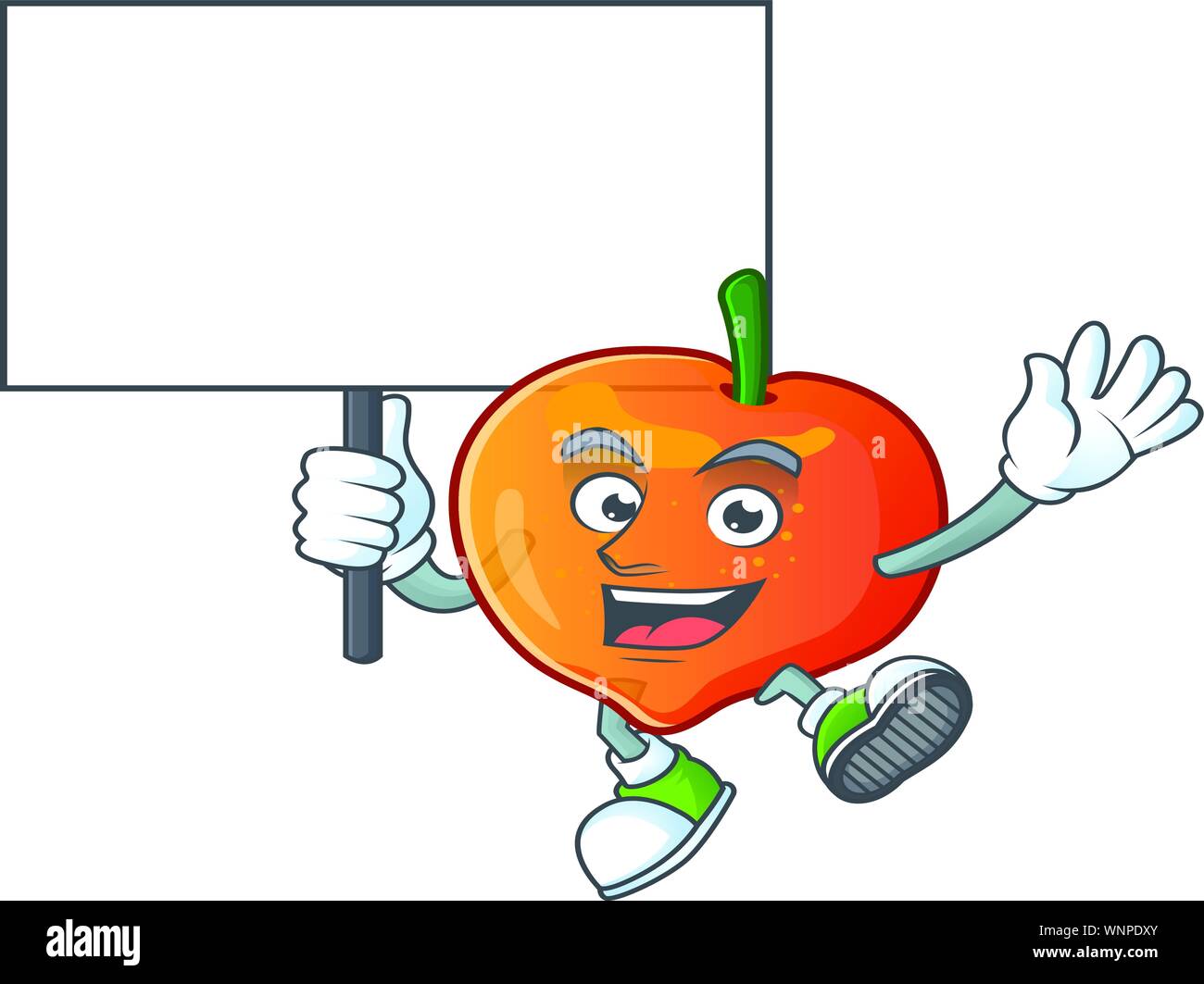 Bring board nectarian fresh cartoon character with mascot Stock Vector ...
