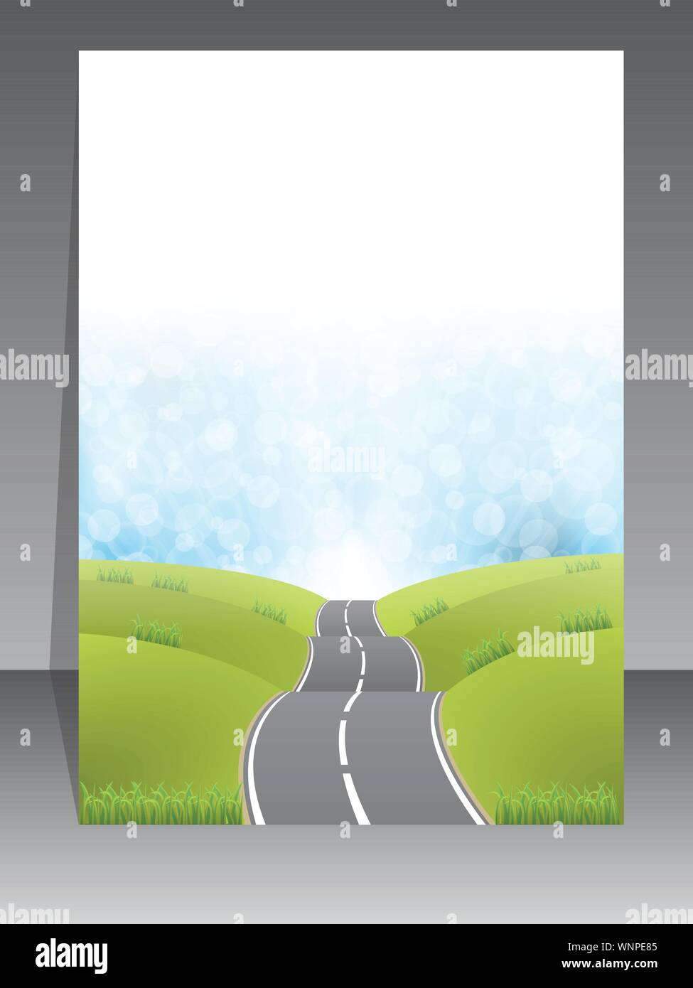 Abstract brochure design with road background Stock Vector Image & Art ...