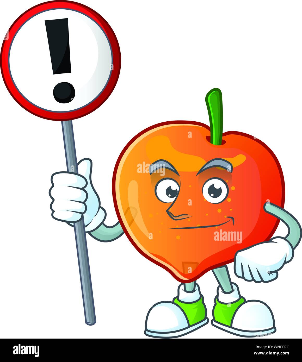 With sign nectarian fresh cartoon character with mascot Stock Vector ...