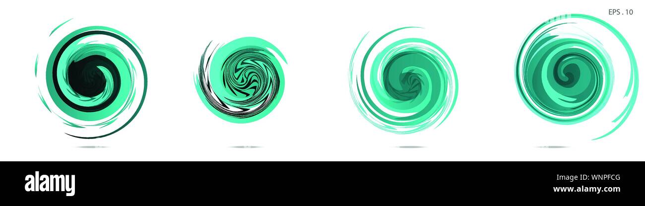 Collection of modern abstract graphic elements. Vortex vector ...