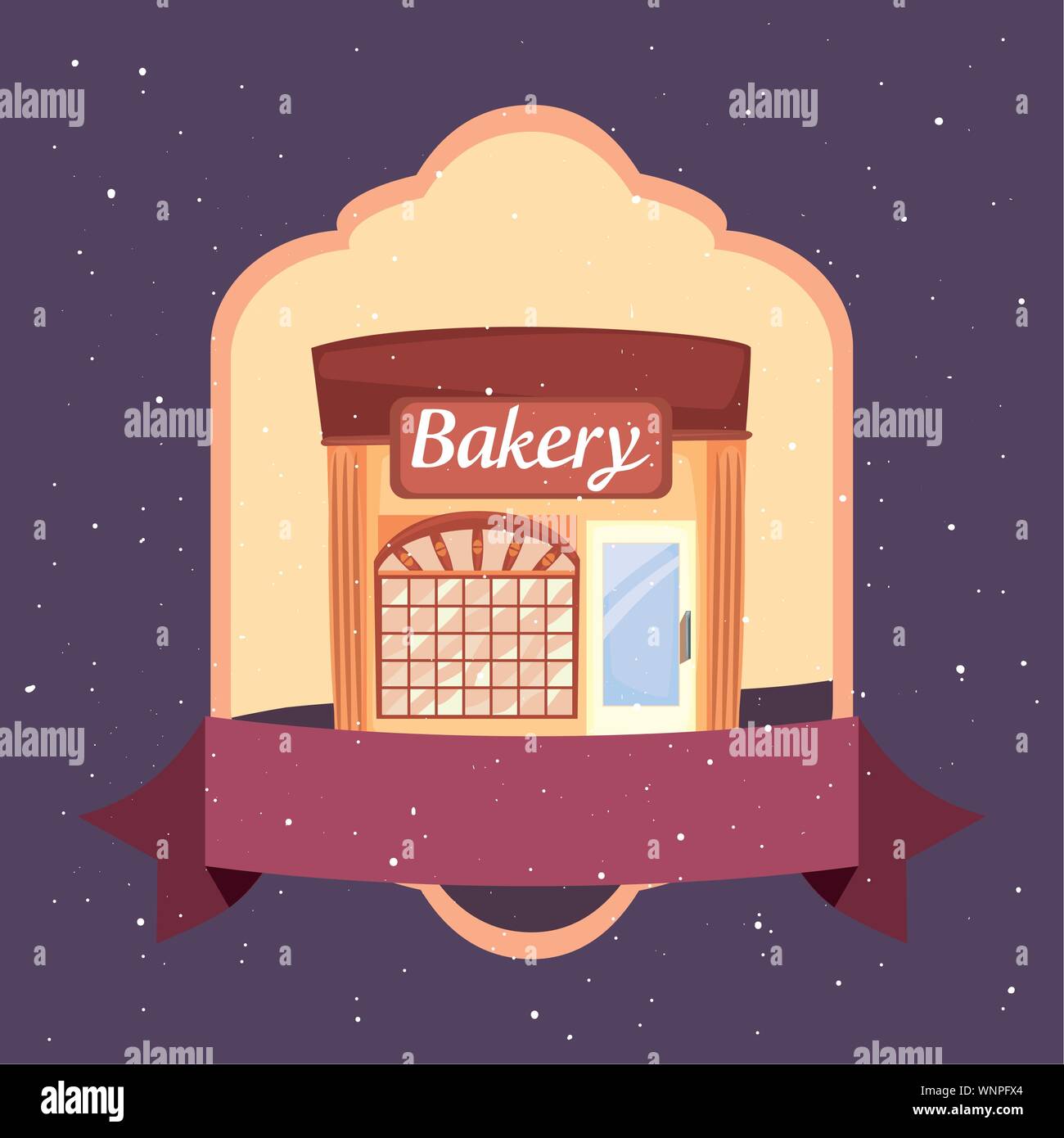 bakery badge street market commerce flat design vector illustration ...