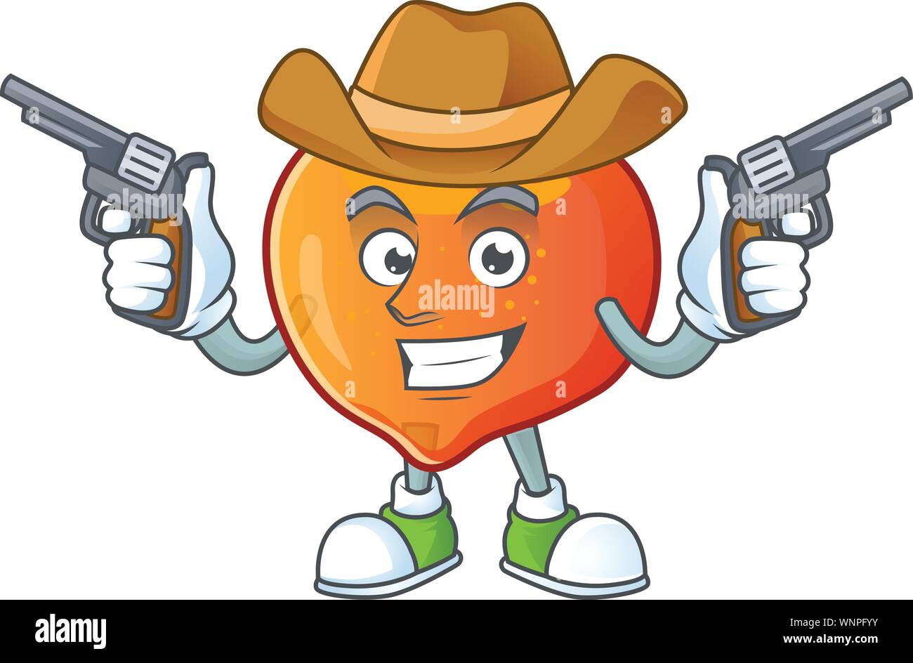 Cowboy nectarian fresh cartoon character with mascot Stock Vector Image ...
