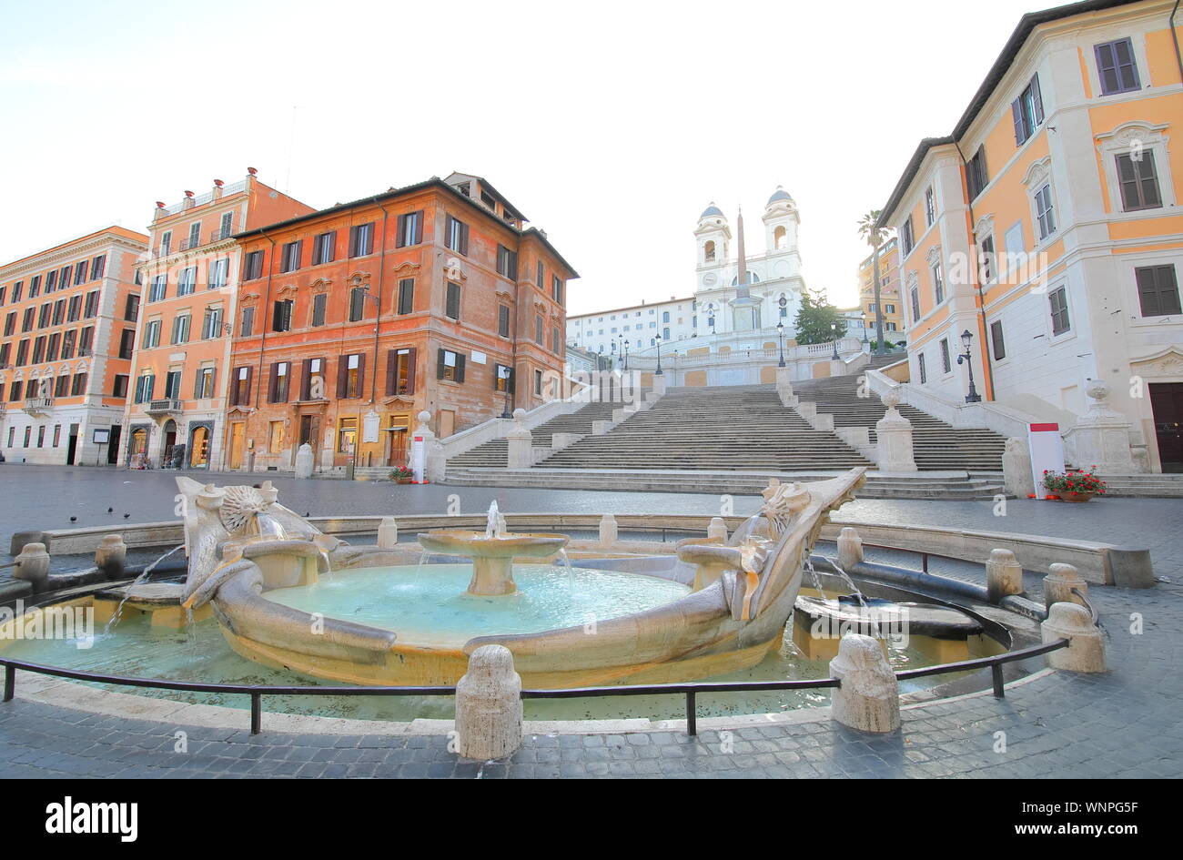 Spanish steps and Trinita dei Monte church Rome Italy Stock Photo - Alamy
