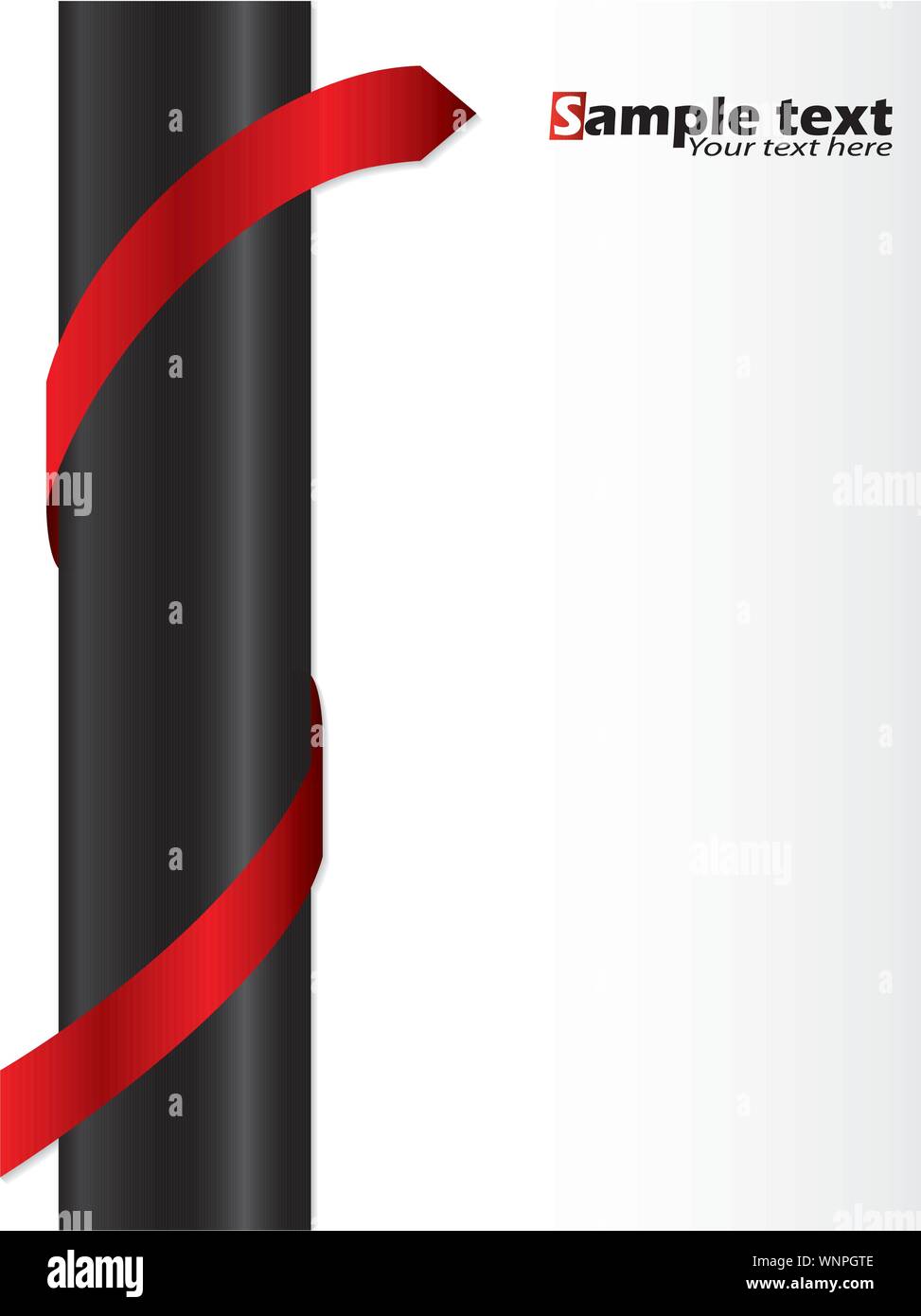 Abstract background design with red ribbon Stock Vector Image & Art - Alamy