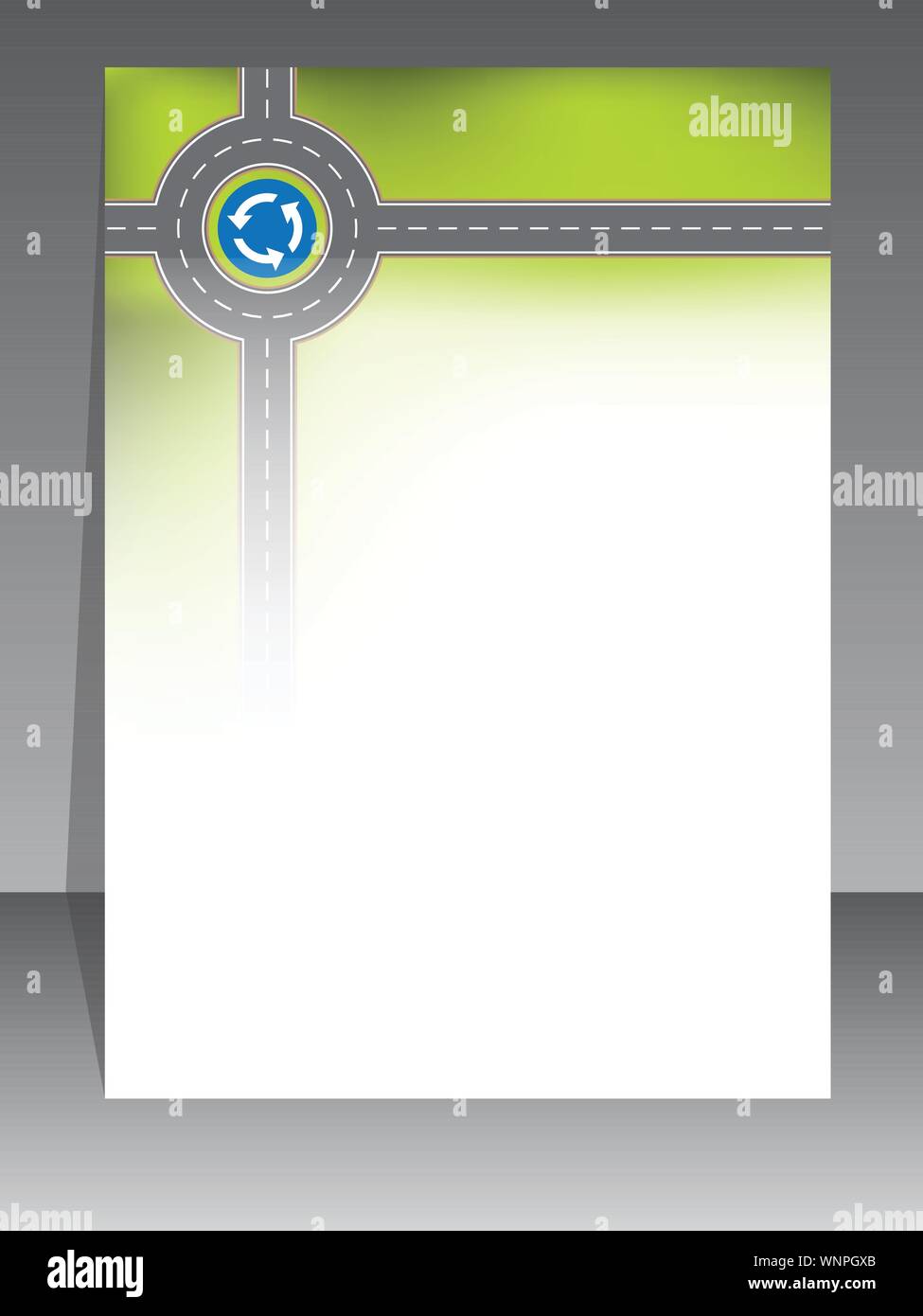 Abstract brochure design with road Stock Vector Image & Art - Alamy