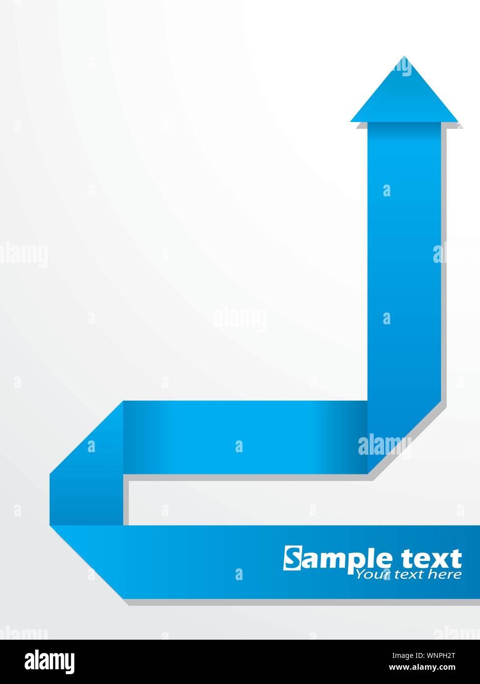 Abstract brochure design with blue origami arrow Stock Vector Image ...