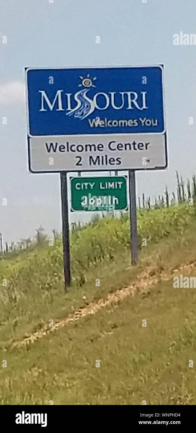 Welcome to MIssouri Sign Stock Photo - Alamy
