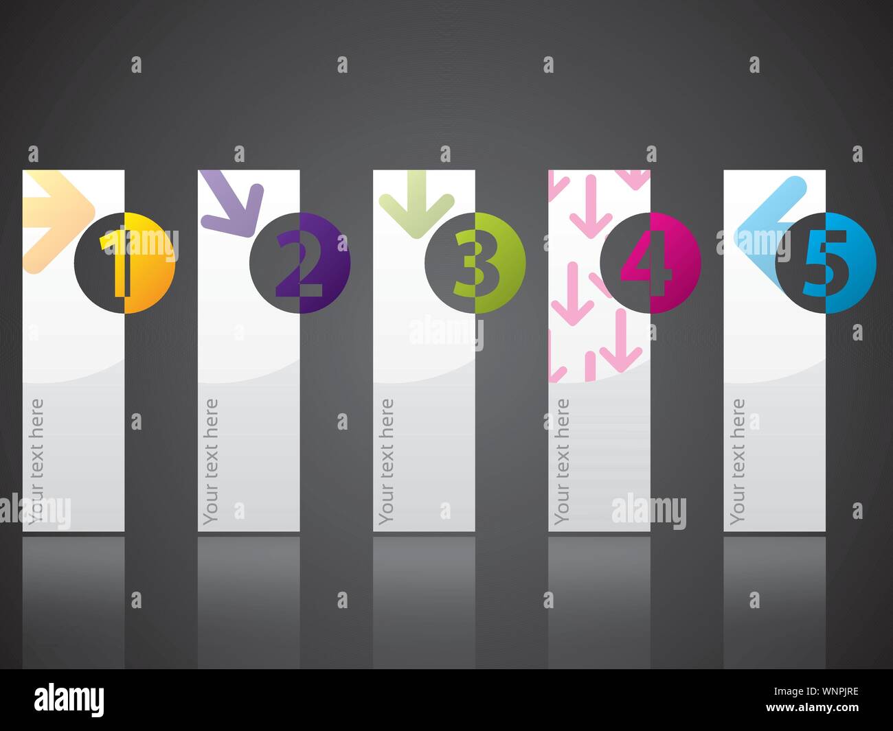 Stationary label set with arrows Stock Vector Image & Art - Alamy