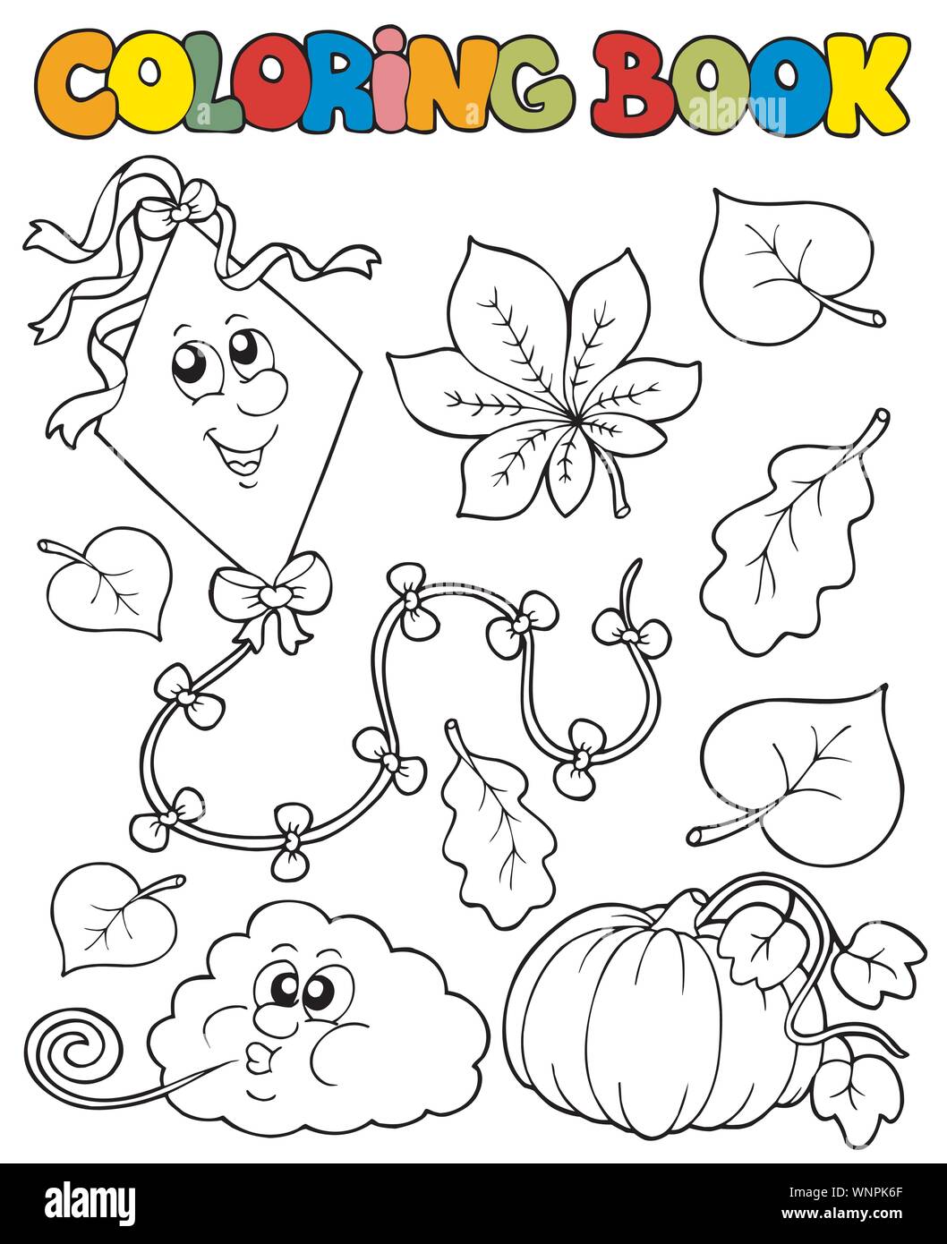 Autumn leaf colouring Stock Vector Images - Alamy