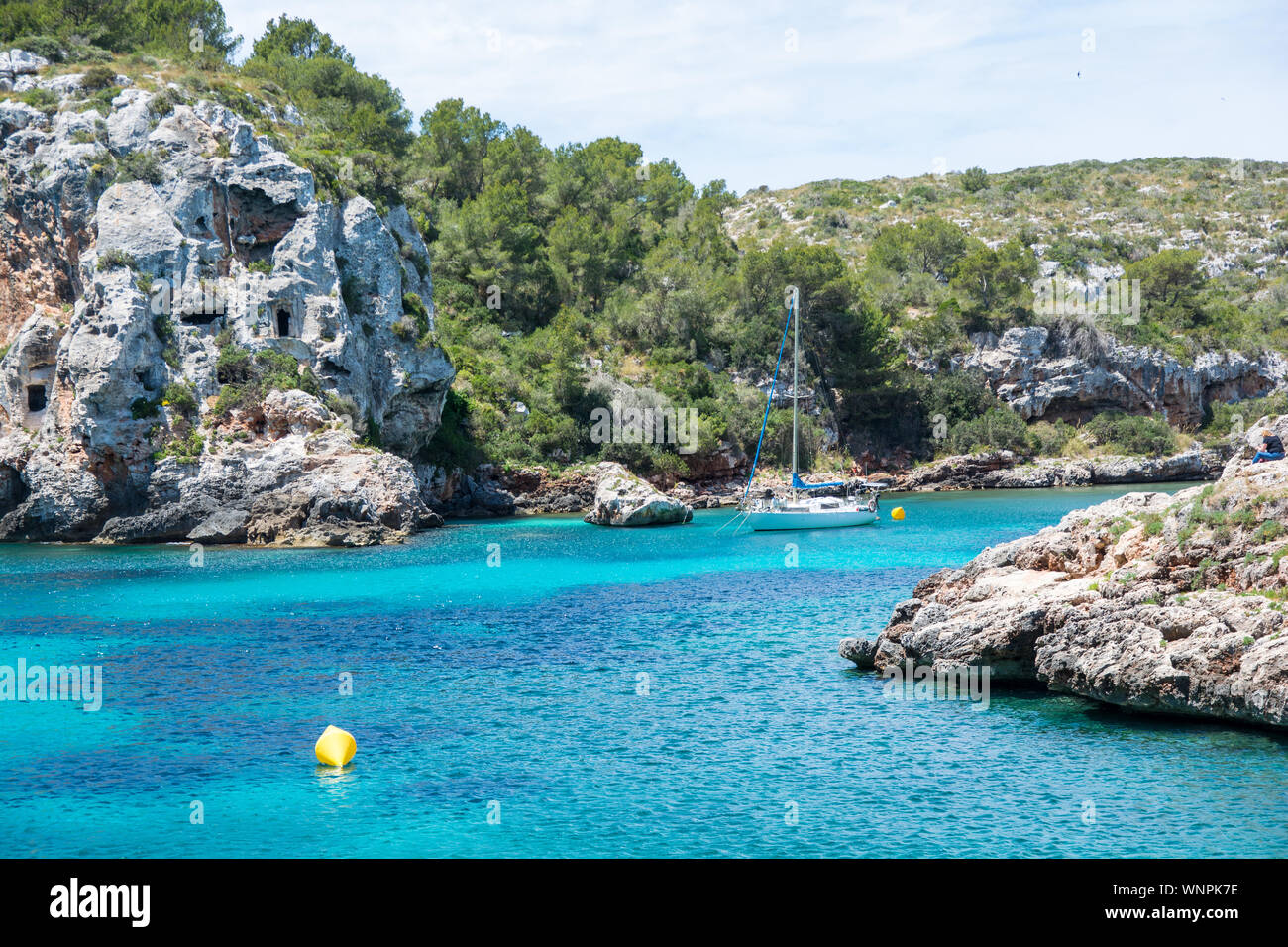 The beautiful Cales Coves on the island of Menorca Stock Photo - Alamy