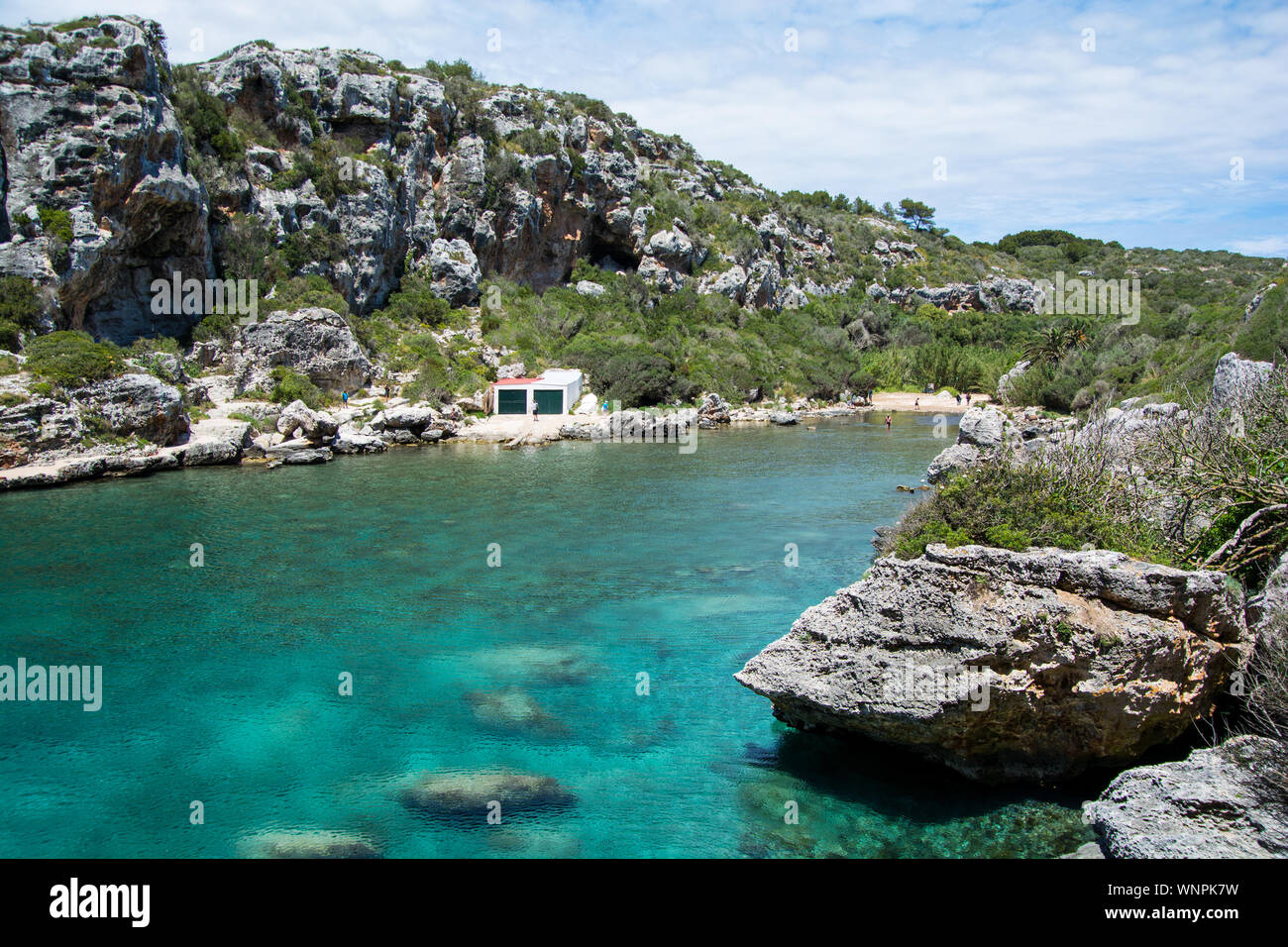 The beautiful Cales Coves on the island of Menorca Stock Photo - Alamy